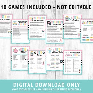 50s Games Bundle Printable 50s Activities 50s Party Games - Etsy