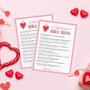 Valentine's Bible Trivia Game, Valentine's Church Game, Printable ...