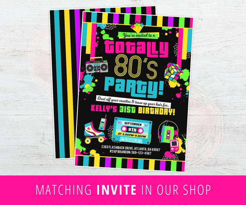 80s Birthday Banner 80s Party Banner 80s Party Decorations - Etsy