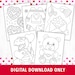 Valentine's Day Coloring Pages, Valentine's Day Printable, Valentine ...