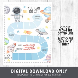 Printable Outer Space Reward Chart, Space Reward Chart Kids, Space ...