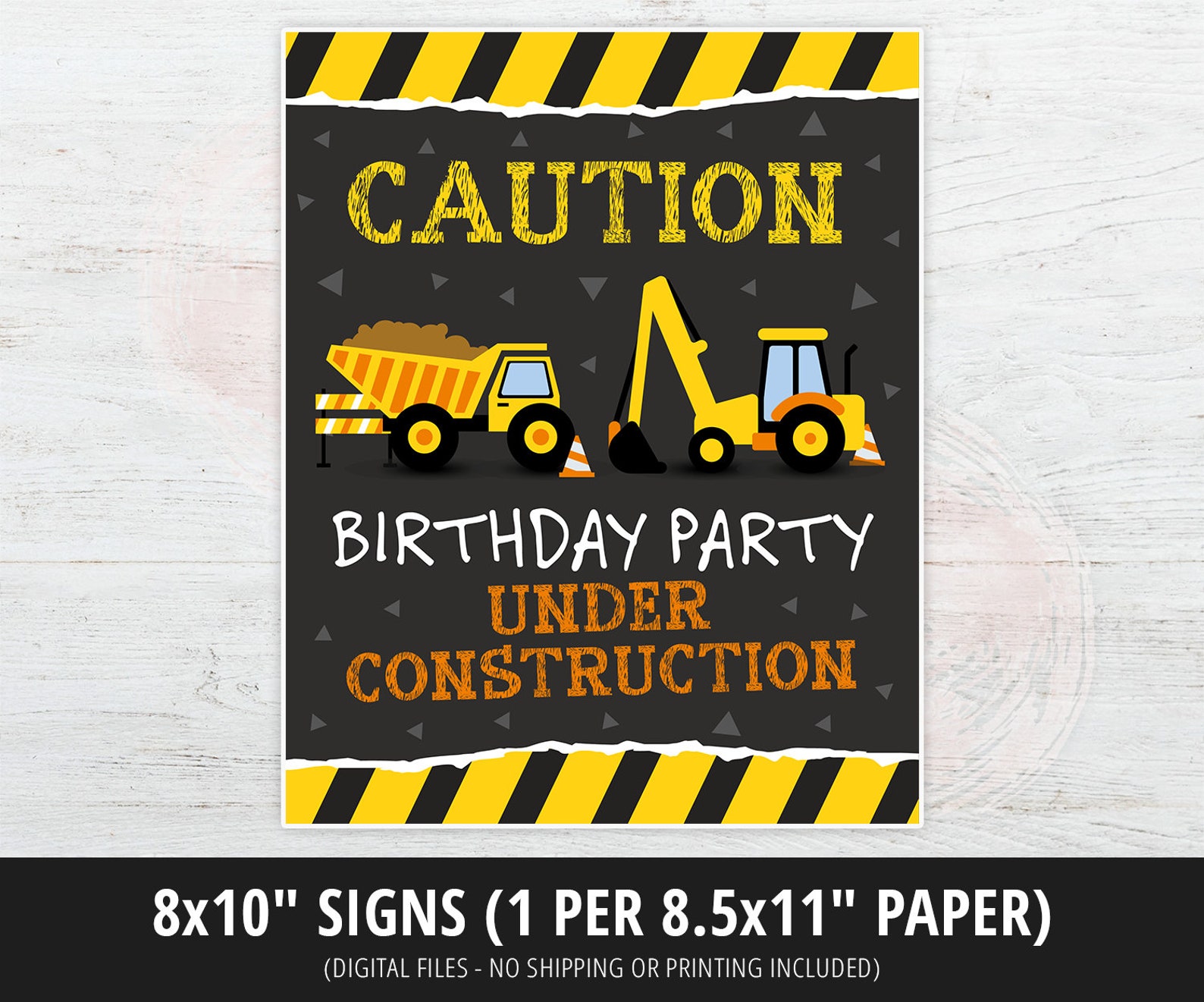 Construction Birthday Signs, Construction Party Signs, Construction ...