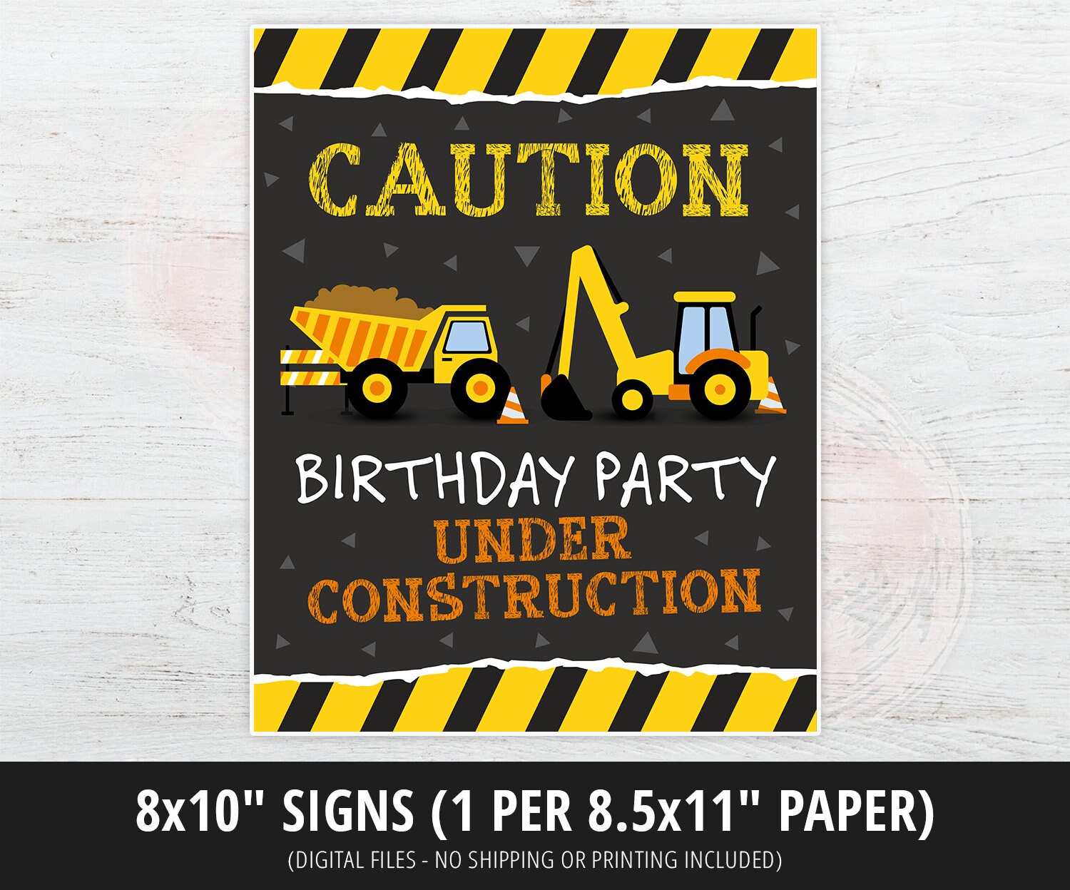 Construction Birthday Signs Construction Party Signs | Etsy Australia