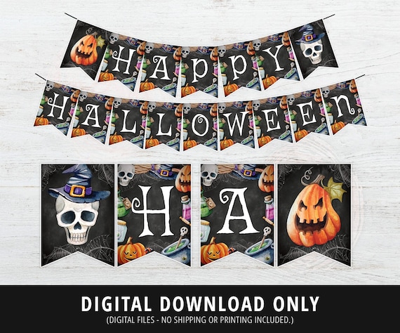 Halloween Happy Birthday Banner