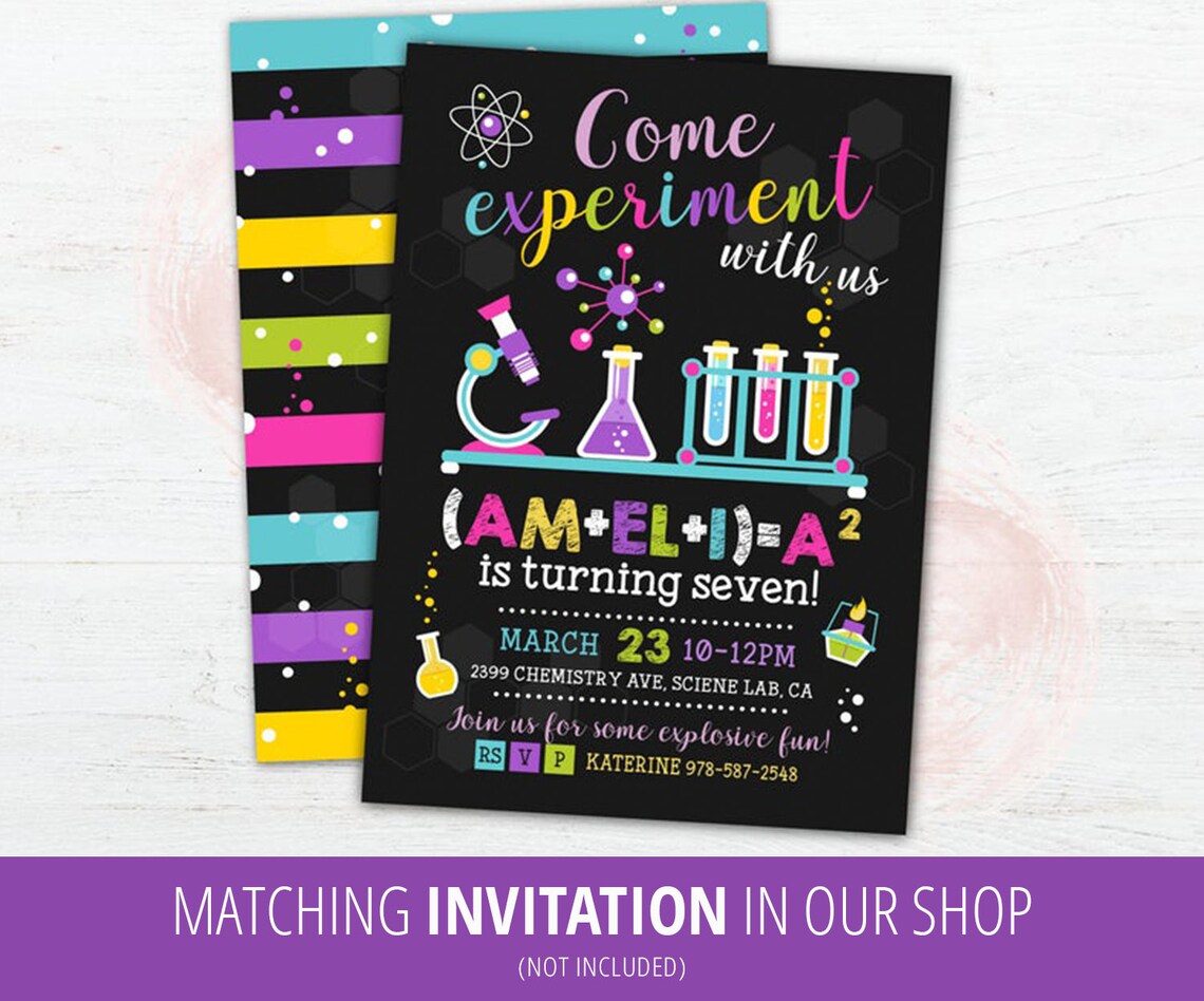 Science Thank You Tags Girl Science Favor Tags Science - Etsy