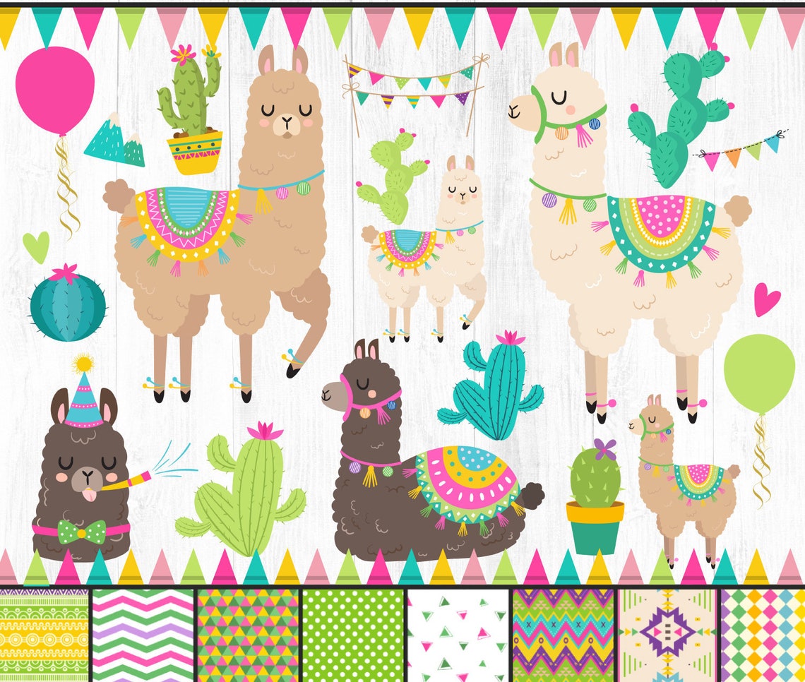 30 Llama Clipart Llama Clipart Bundle Llama Cactus Clipart - Etsy Canada