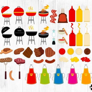 128 BACKYARD BBQ Clipart, BBQ Clipart, Barbeque Clipart, Picnic Clipart ...