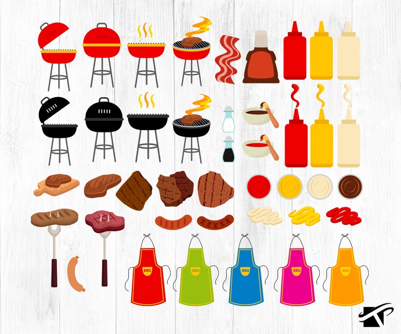 128 BACKYARD BBQ Clipart BBQ Clipart Barbeque Clipart - Etsy Ireland