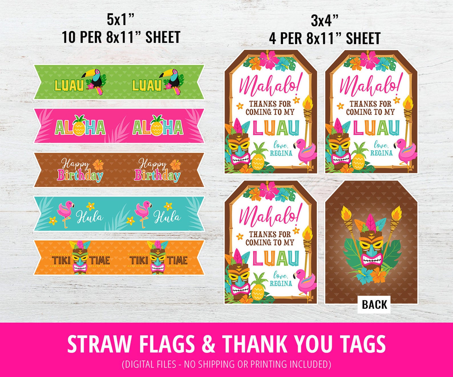 Printable Luau Party Decor Luau Party Birthday Decorations - Etsy