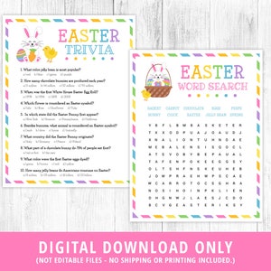 Easter Games Bundle Printable, Easter Activities, Easter Party Games ...