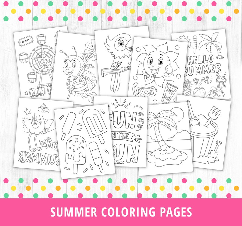 Summer Coloring Pages Printable, Summer Activities, Summer Birthday ...