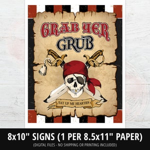 Pirate Party Signs, Pirate Birthday Decor, Pirate Decorations, Pirate ...