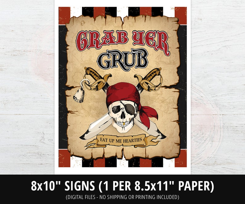 Pirate Party Signs Pirate Birthday Decor Pirate Decorations - Etsy