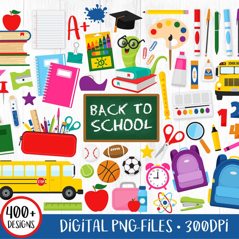 Back to School Cliparts - Etsy