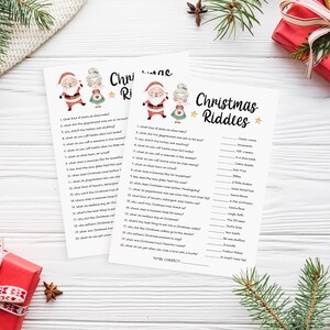 Christmas Riddles Game Printable, Christmas Party Game Kids, Christmas ...