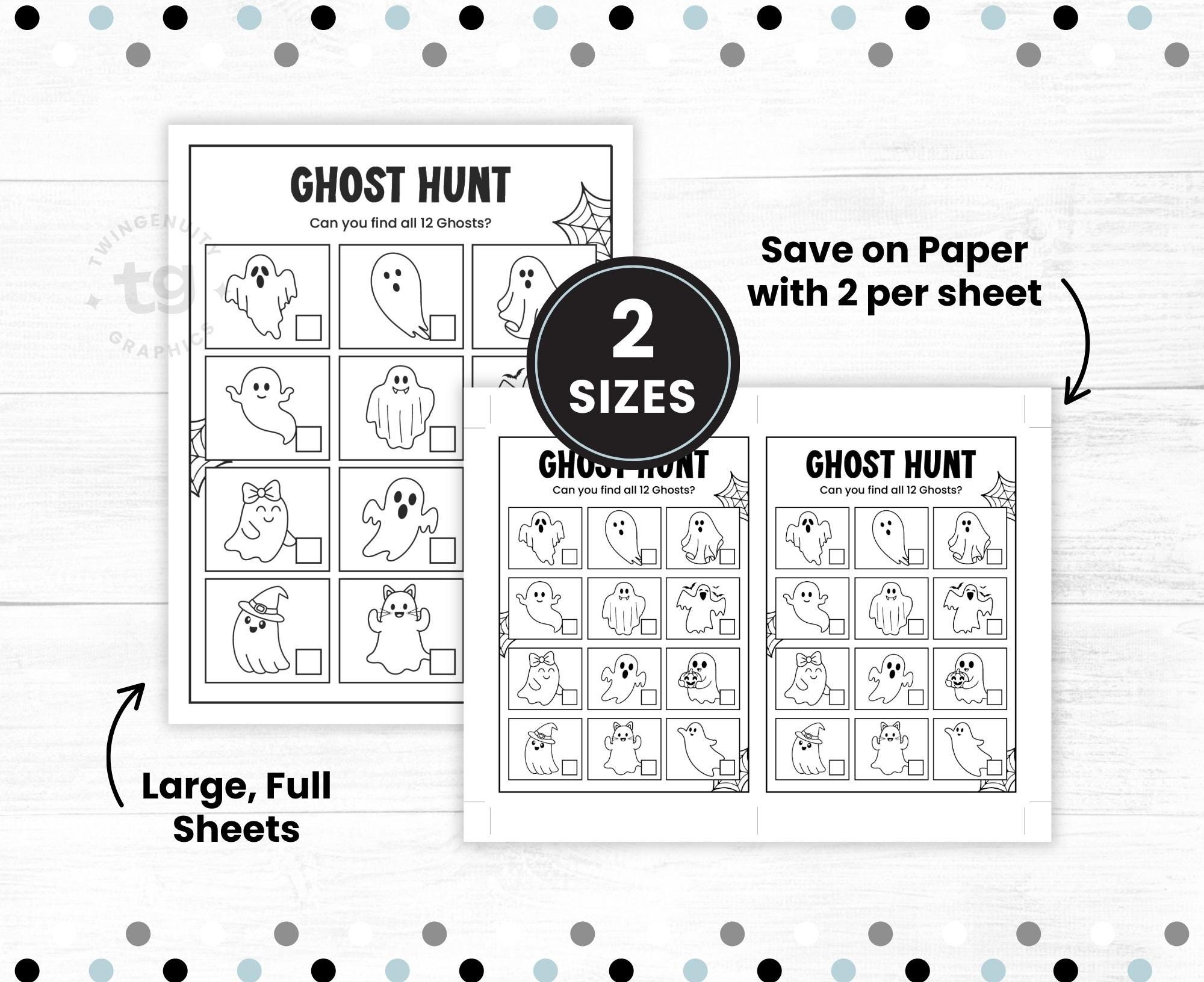 Ghost Scavenger Hunt Halloween Game for Kids, Easy Halloween Party ...