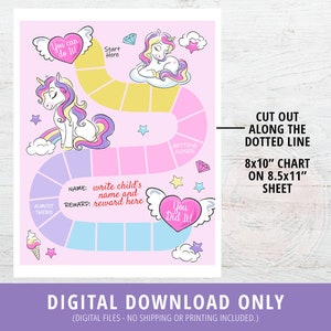 Printable Unicorn Reward Chart, Unicorn Reward Chart Kids, Unicorn ...
