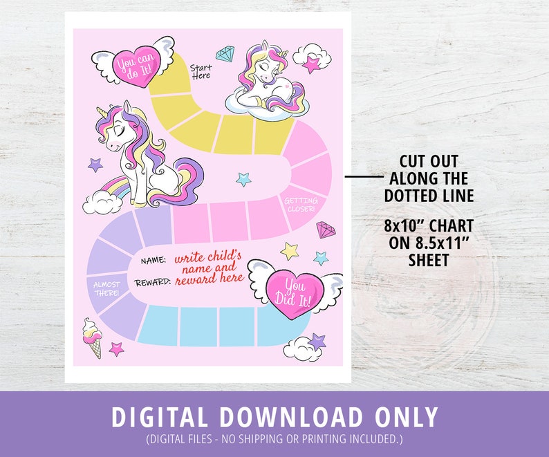 Printable Unicorn Reward Chart Unicorn Reward Chart Kids - Etsy