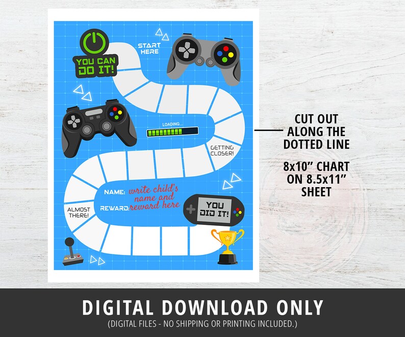 Printable Video Game Reward Chart Video Game Reward Chart - Etsy Australia