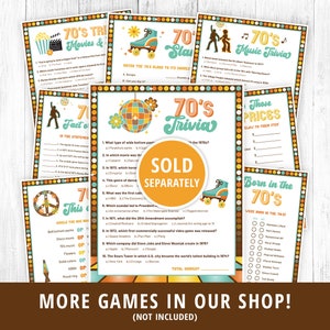 Back to the 70s Party Poster, 70s Party Signs, 70s Party Decorations ...