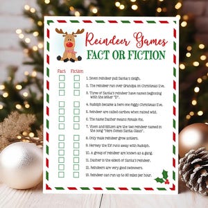 Reindeer Trivia Game, Fact or Fiction, Christmas Games, Fun Holiday ...