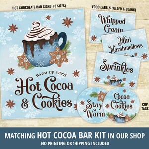 Hot Cocoa and Cookies Sign, Hot Cocoa Bar Sign, Hot Chocolate Bar, Hot ...