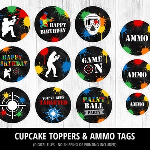 Paintball Party Decor, Paint Ball Theme Birthday Party Decorations ...
