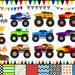 Monster Trucks Clipart, Monster Truck Clipart Bundle, Trucks Clip Art ...