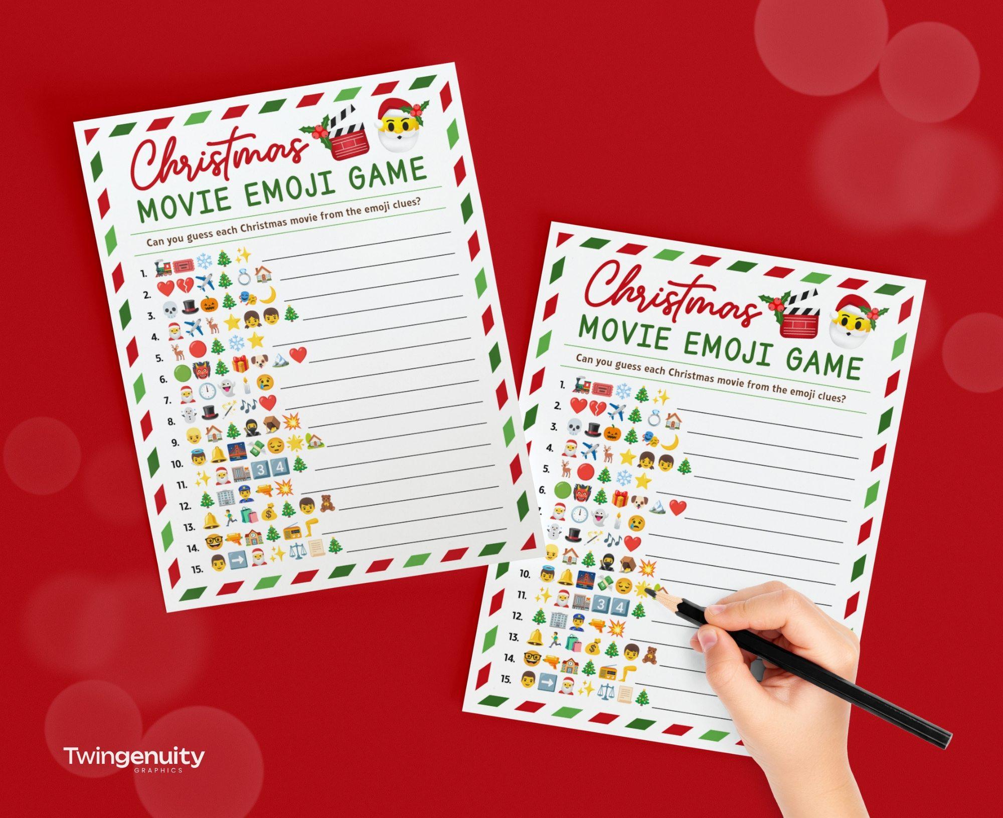 Christmas Movie Emoji Game, Emoji Pictionary Christmas Movies, Family ...