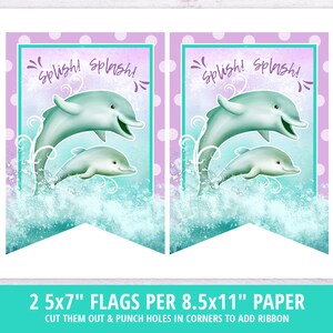 Dolphin Banner, Dolphin Birthday Banner, Dolphin Party, Dolphin ...