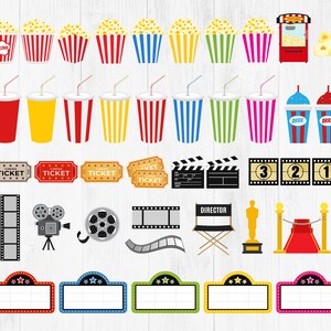 Movie Clipart, Movie Night Clipart, Movie Theater Clipart, Cinema ...