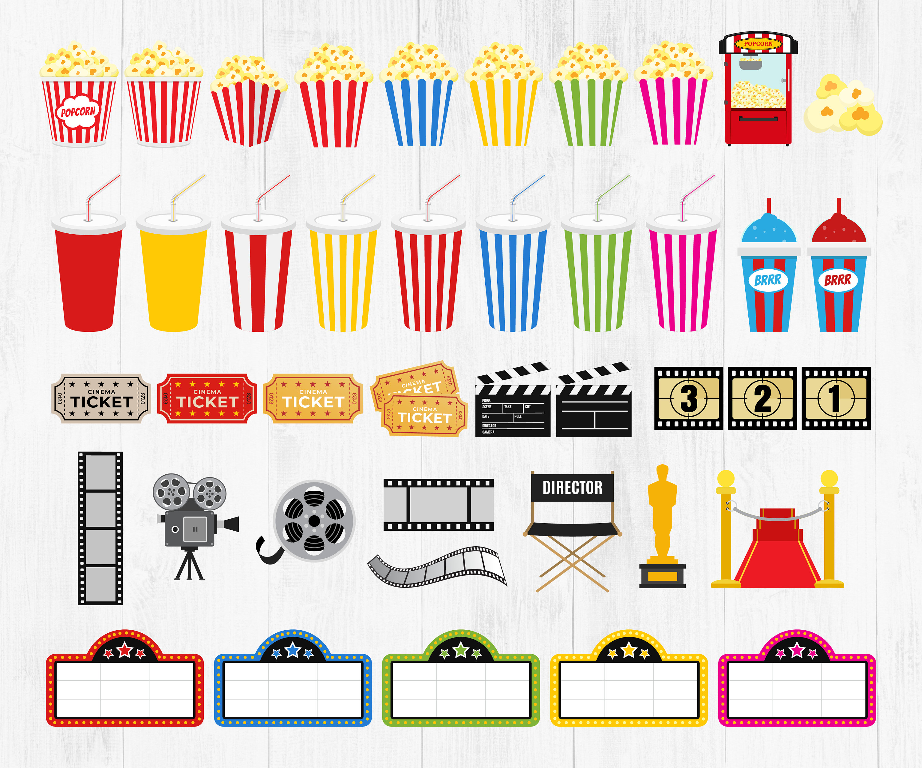 Movie Clipart, Movie Night Clipart, Movie Theater Clipart, Cinema ...
