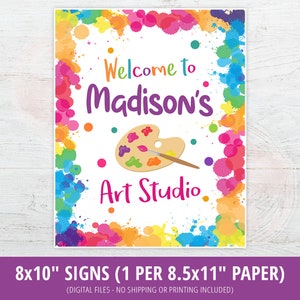 Art Painting Party Signs, Art Birthday Signs, Art Painting Decorations ...