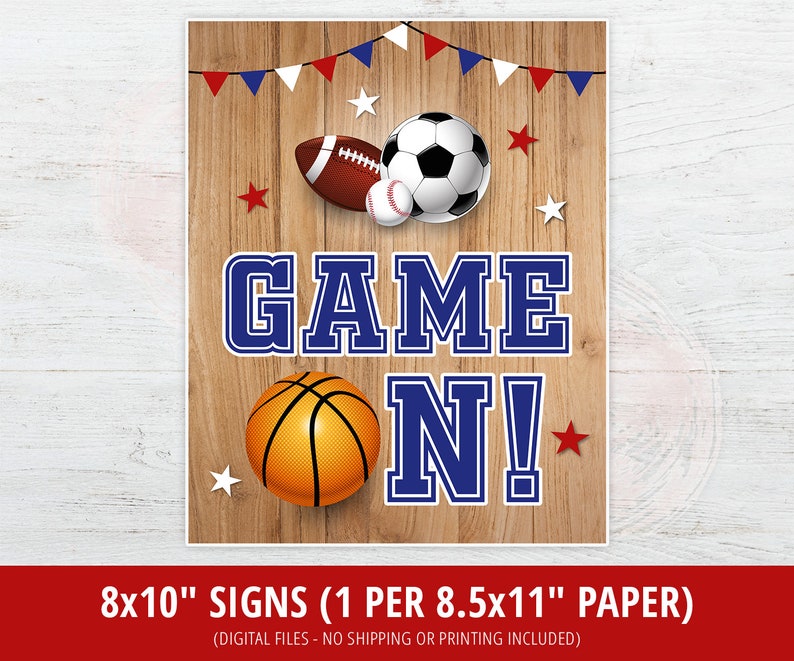 Sports Party Signs All Star Sports Birthday Signs Sports - Etsy