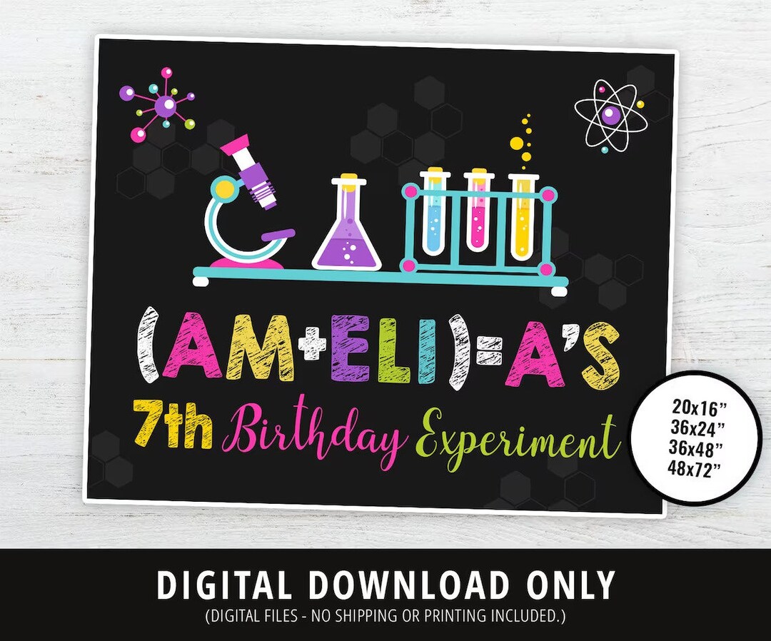 Science Backdrop, Science Birthday Backdrop, Science Banner, Science ...