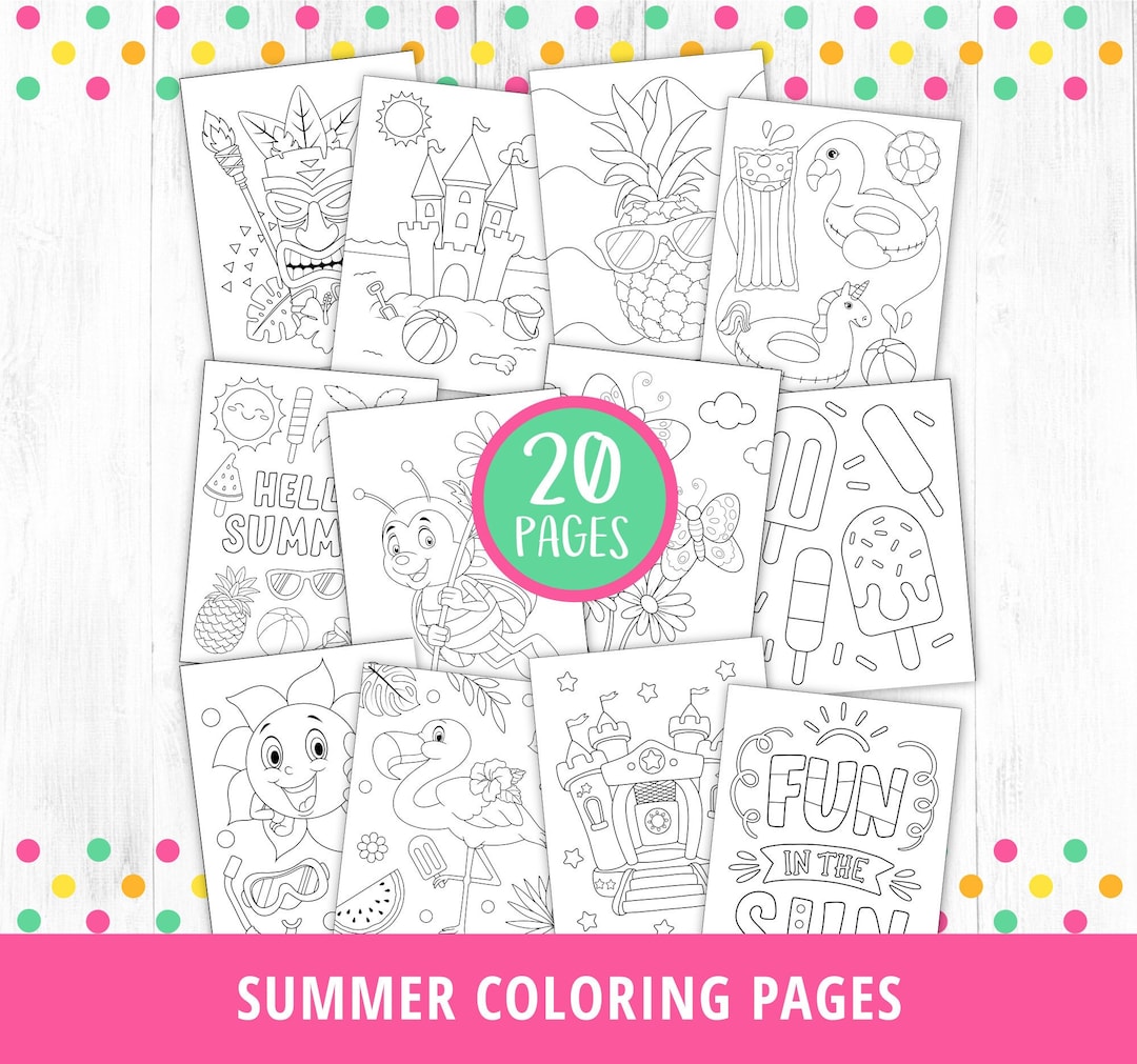 Summer Coloring Pages Printable, Summer Activities, Summer Birthday ...