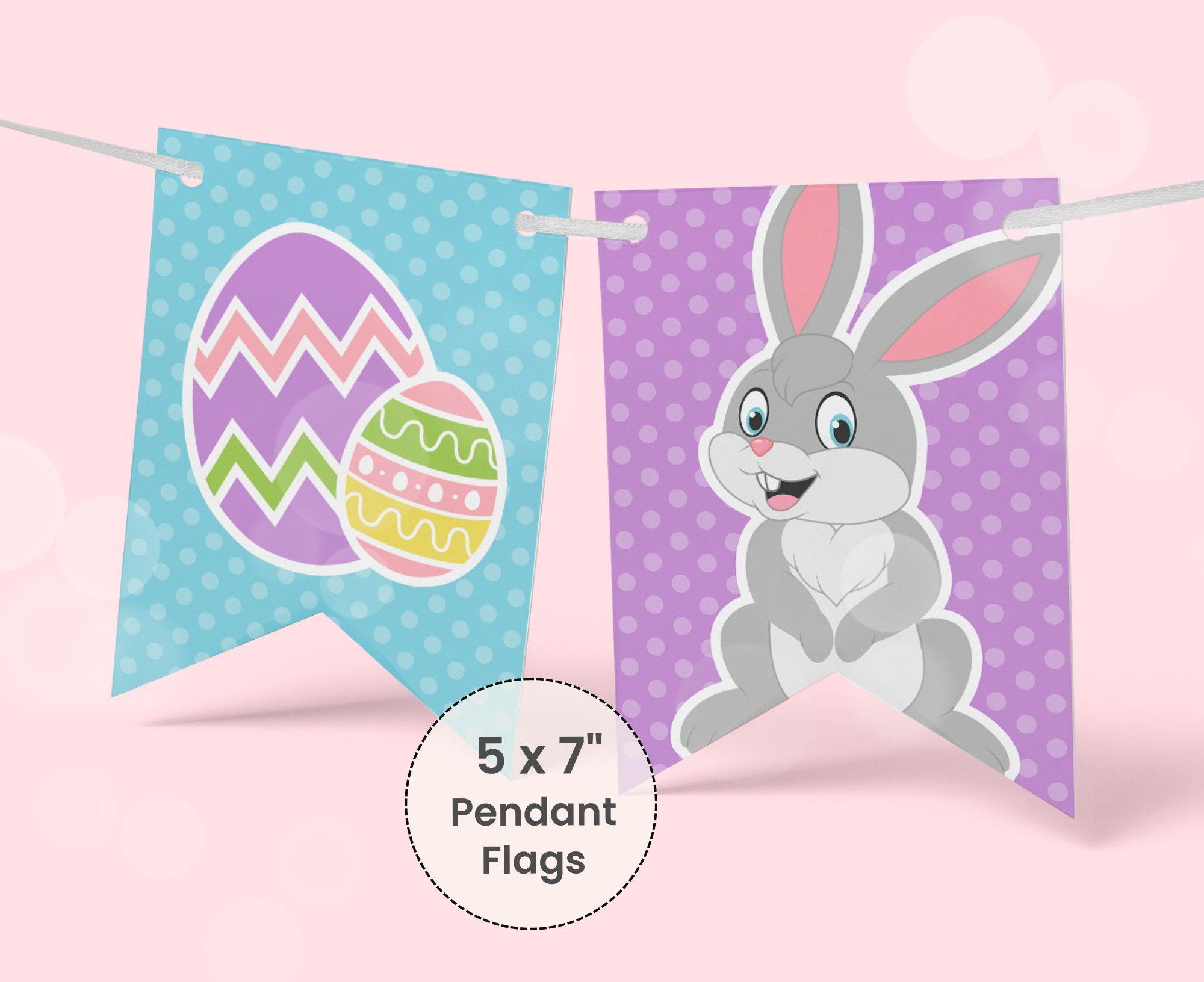 Happy Easter Banner, Easter Bunting Banner, Easter Party Decor, Easter ...