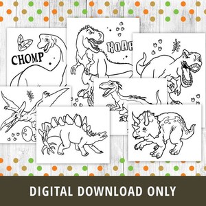 Dinosaur Game Printable Bundle, Dinosaur Activity Pages, Dinosaur ...