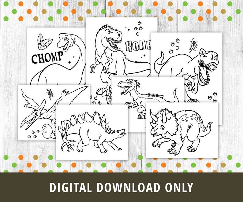 Dinosaur Game Printable Bundle Dinosaur Activity Pages - Etsy