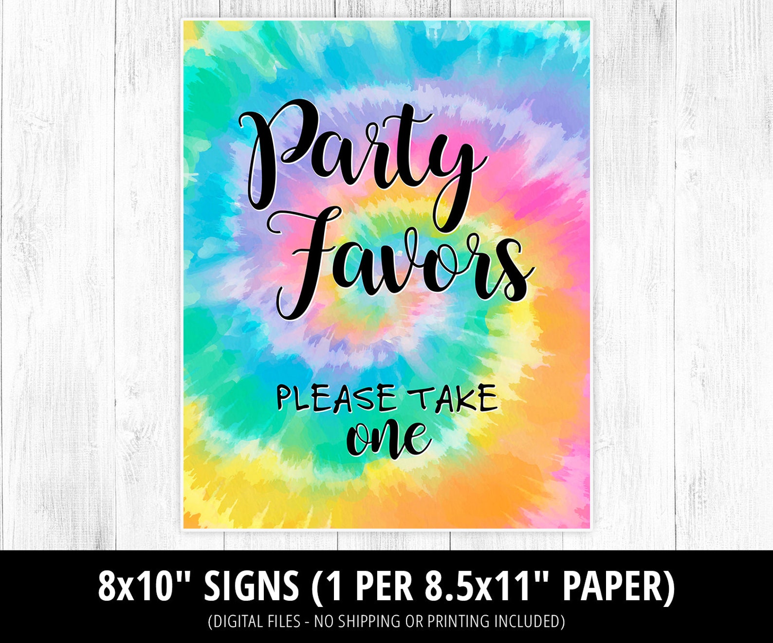 Tie Dye Birthday Party Signs, Tie Dye Welcome Sign, Rainbow Tie Dye ...