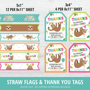 Sloth Birthday Decorations, Sloth Party Package, Sloth Theme, Sloth ...