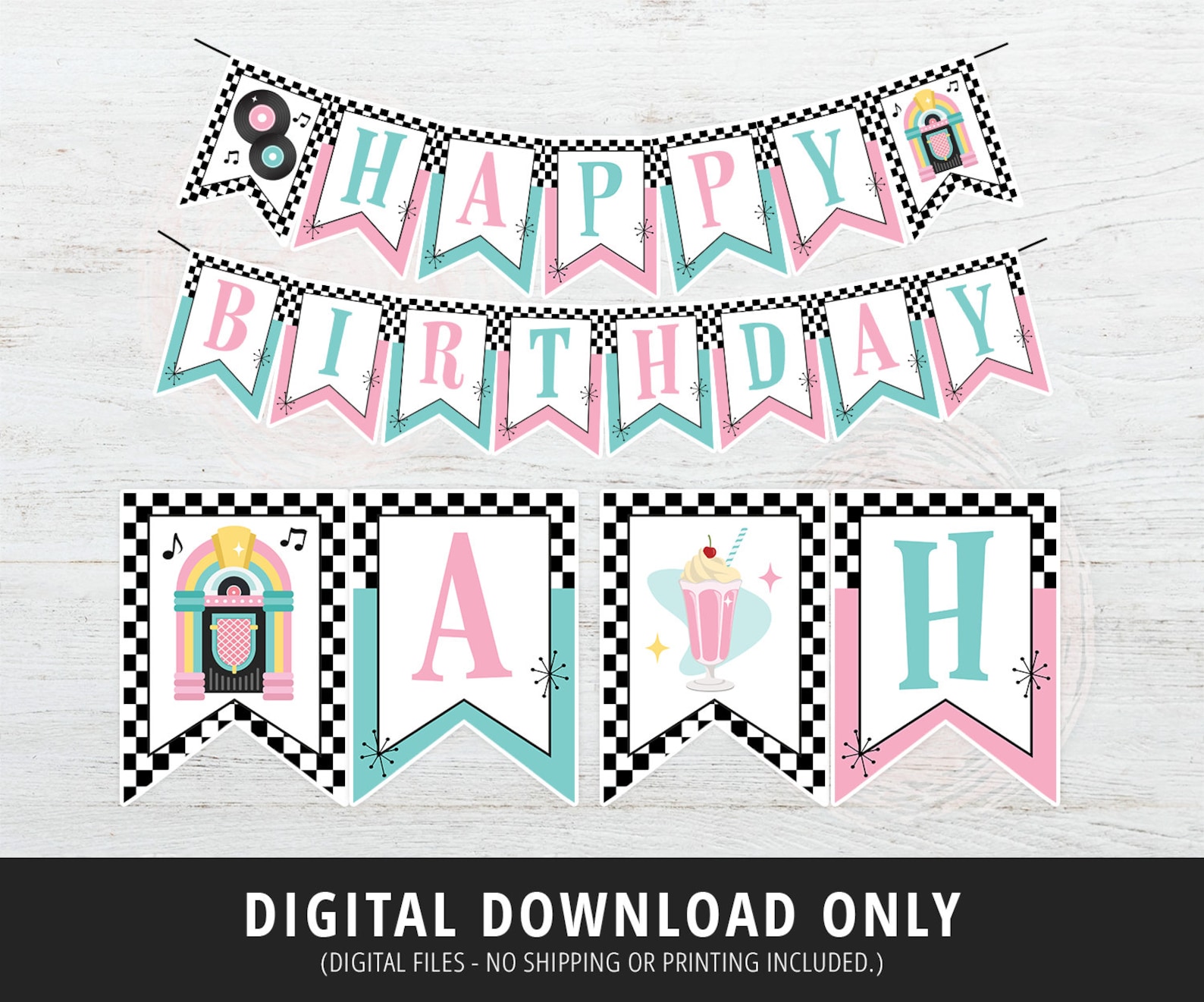 50s Birthday Party Decorations, 50s Retro Party Decor, 50s Sock Hop ...