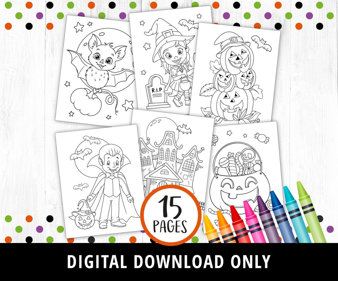 Halloween Coloring Pages, Halloween Activities for Kids, Halloween ...