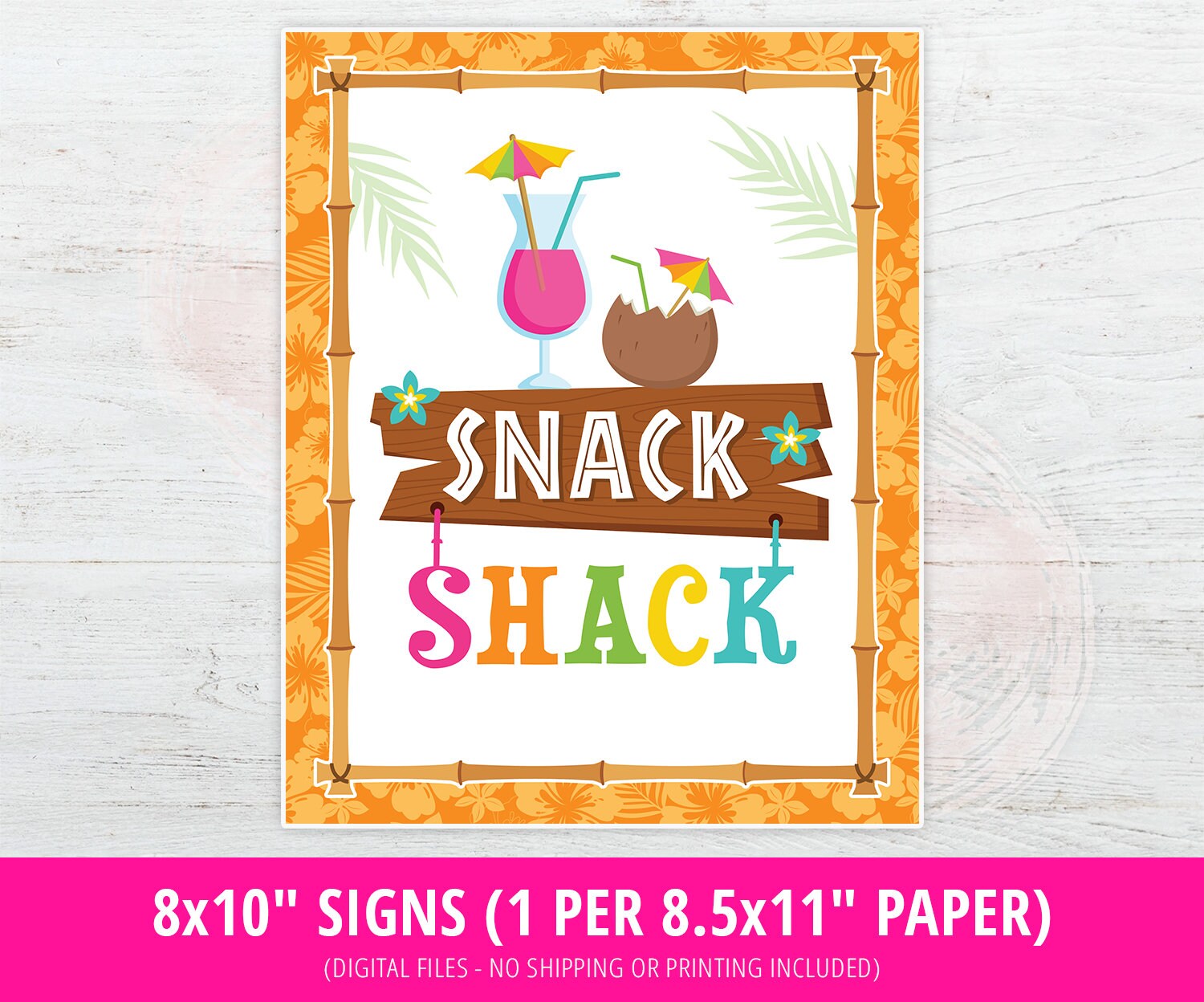 Luau Party Signs, Luau Birthday Party Signs, Luau Welcome Sign, Luau ...