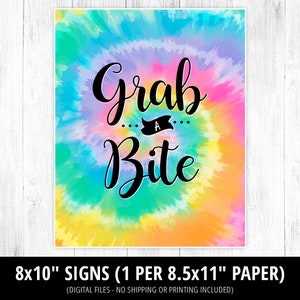 Tie Dye Birthday Party Signs, Tie Dye Welcome Sign, Rainbow Tie Dye ...