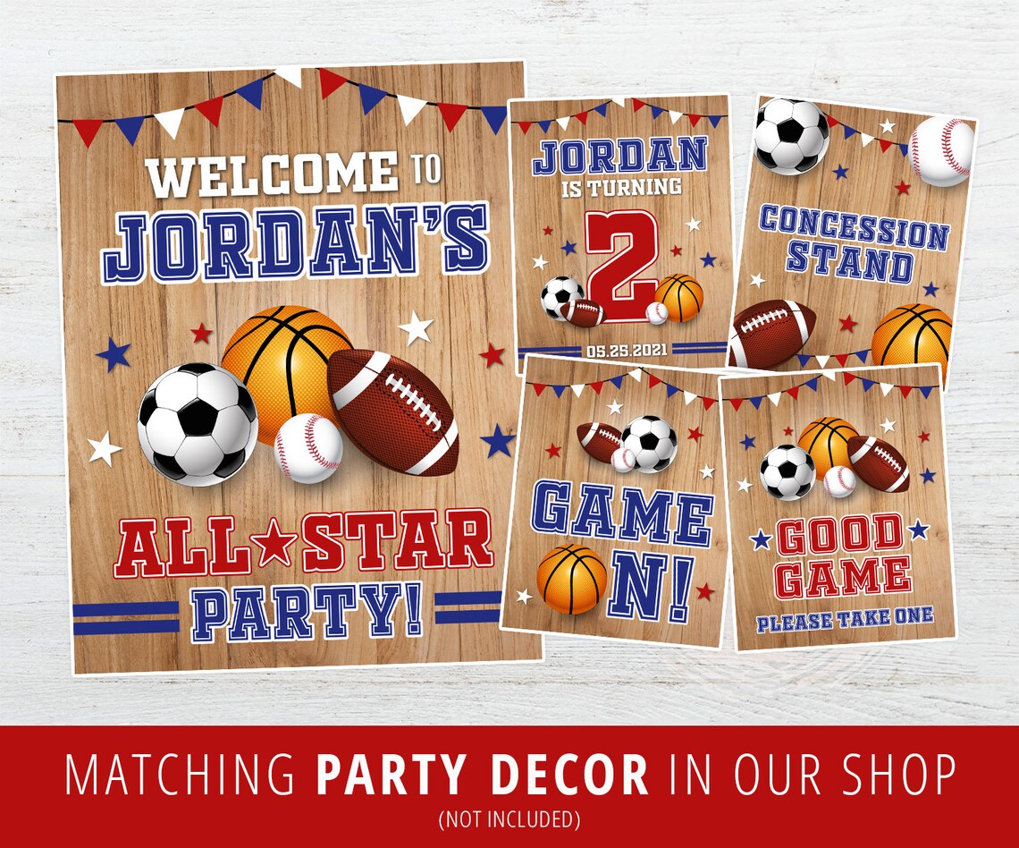 Sports Thank You Tags, Sports Favor Tags, Sports Birthday Party, Hope ...