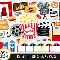 Movies Clip Art - COMBO PACK - Etsy