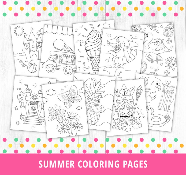 Summer Coloring Pages Printable, Summer Activities, Summer Birthday ...