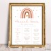 Rainbow Milestone Birthday Board Boho, Baby Milestone Poster, Bohemian ...