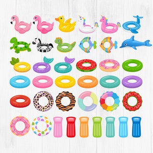 Pool Party Clipart, Summer Clipart, Flamingo Unicorn Pool Party, Pool ...